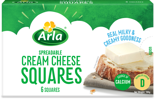 Arla Natural Cheese Cream Cheese Squares 108g
