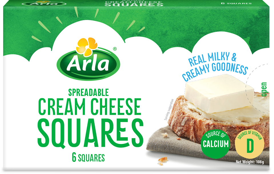 Arla Cheese Cream Cheese Squares 108g