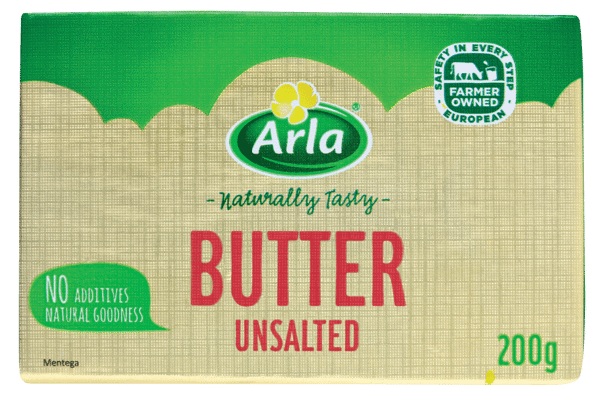 Arla Butter Unsalted 200g