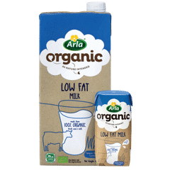 Arla Organic Low Fat UHT Milk 1L & 200ml