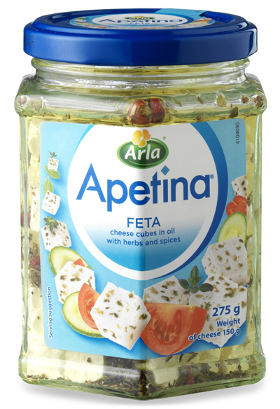 Apetina® Feta cheese cubes in oil with herbs and spices | Arla Food Inc.